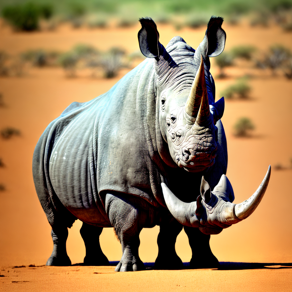 Diceros bicornis longipes - Western black rhino
