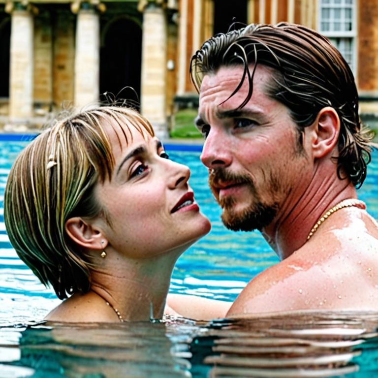 christian bale and allison mack together, in the pool mouth, wollaton ...