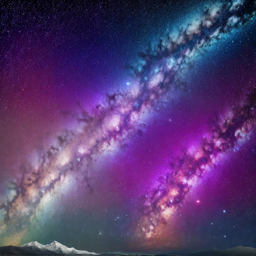 space purple and red