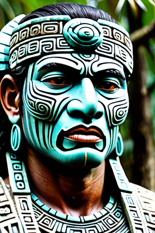 a scary mayan stonestateau