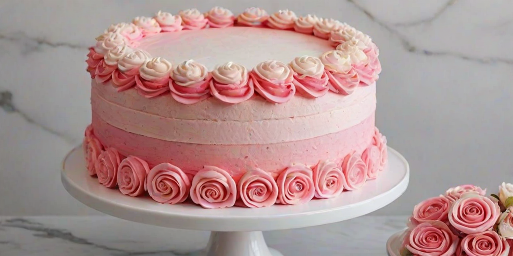 Delicate Pink Rose-Themed Cake Perfect for Celebrations and Special ...