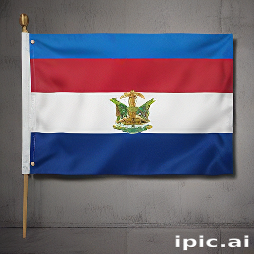 Vibrant National Flag Featuring Bold Colors and Intricate Emblem Design