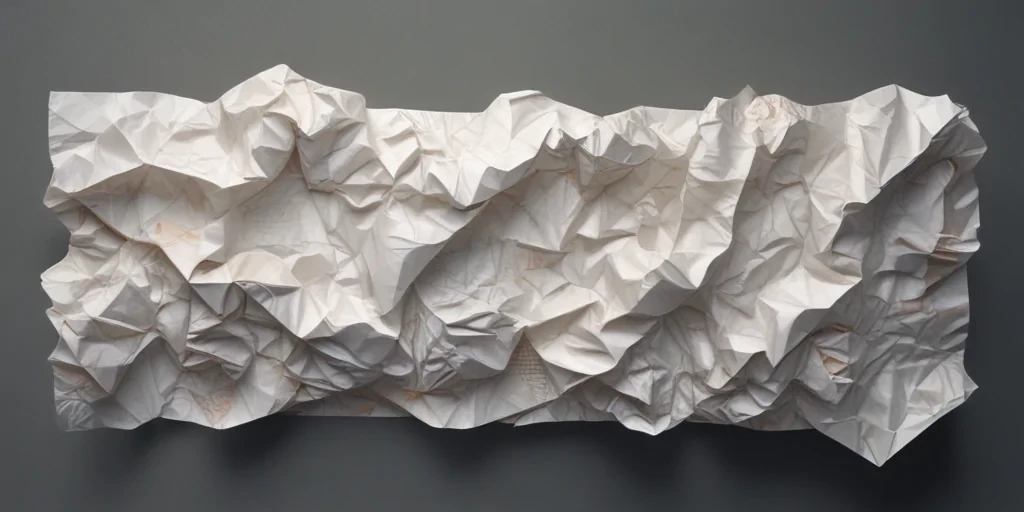 Intricate Textured Artwork Made from Crumpled Paper in Natural Tones
