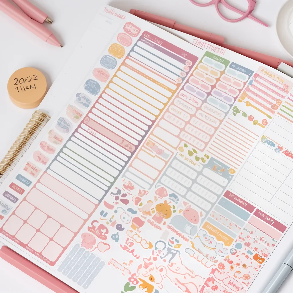 Colorful Planner Stickers and Pages for Organizing Your Daily Tasks ...