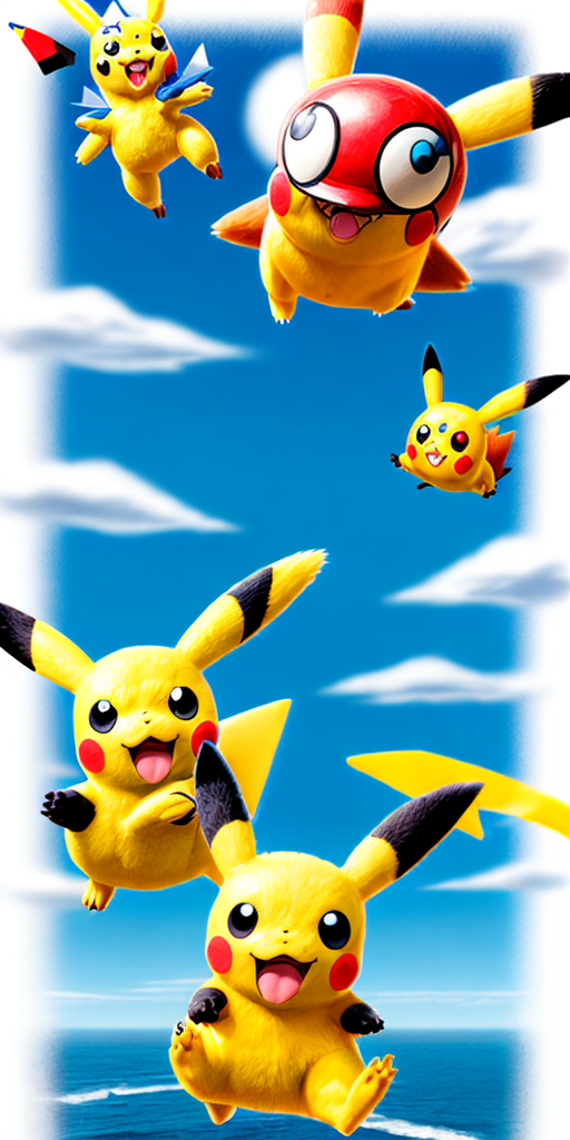 A Pokémon anime poster in which Ash is highlighted with Pikachu and has ...