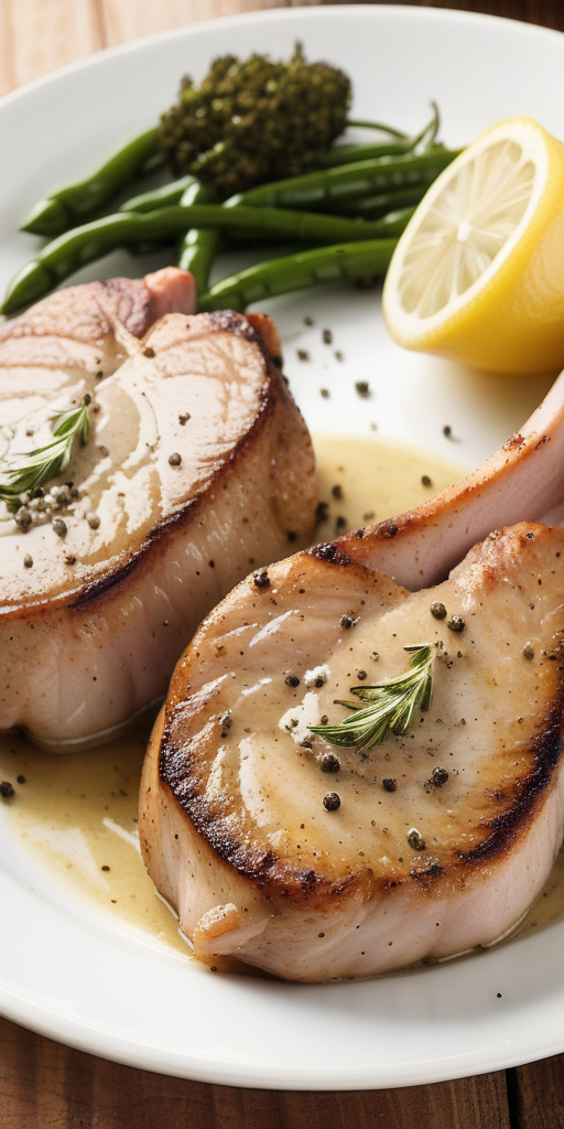 Deliciously Grilled Fish Fillets Served with Lemon and Fresh Vegetables.