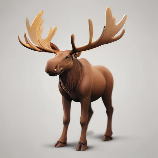 A Pokémon style moose