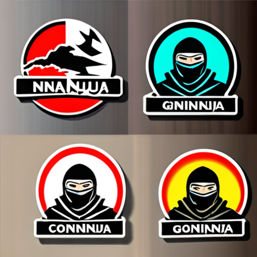 create a logo design of ninja with name goninja