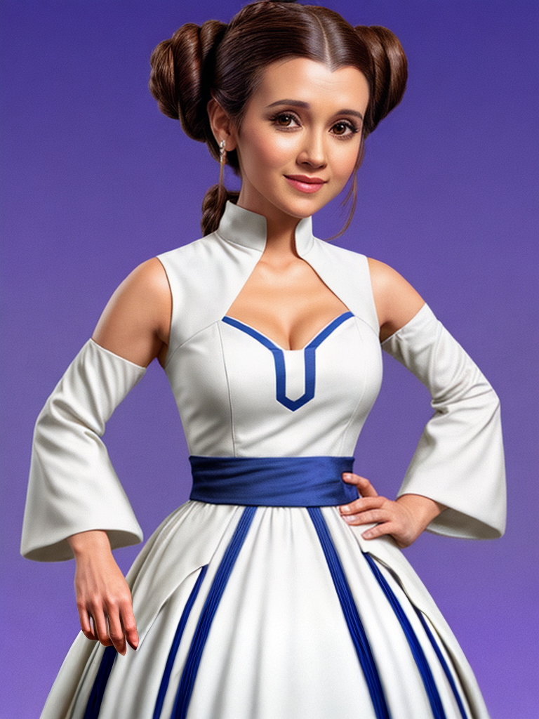 star wars princess leia anime style