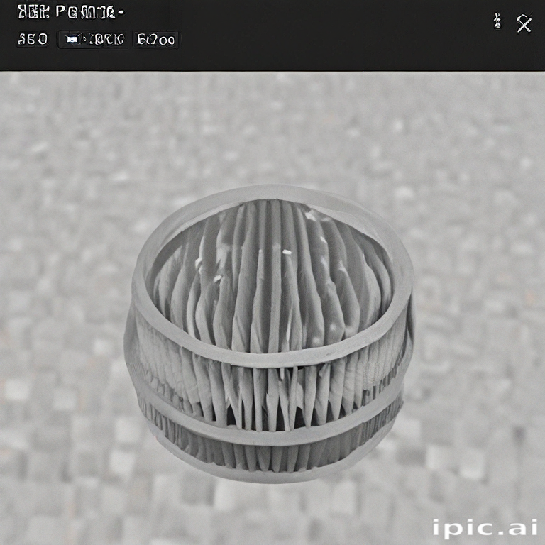 3D Model of a Round Filter with Detailed Texturing and Design