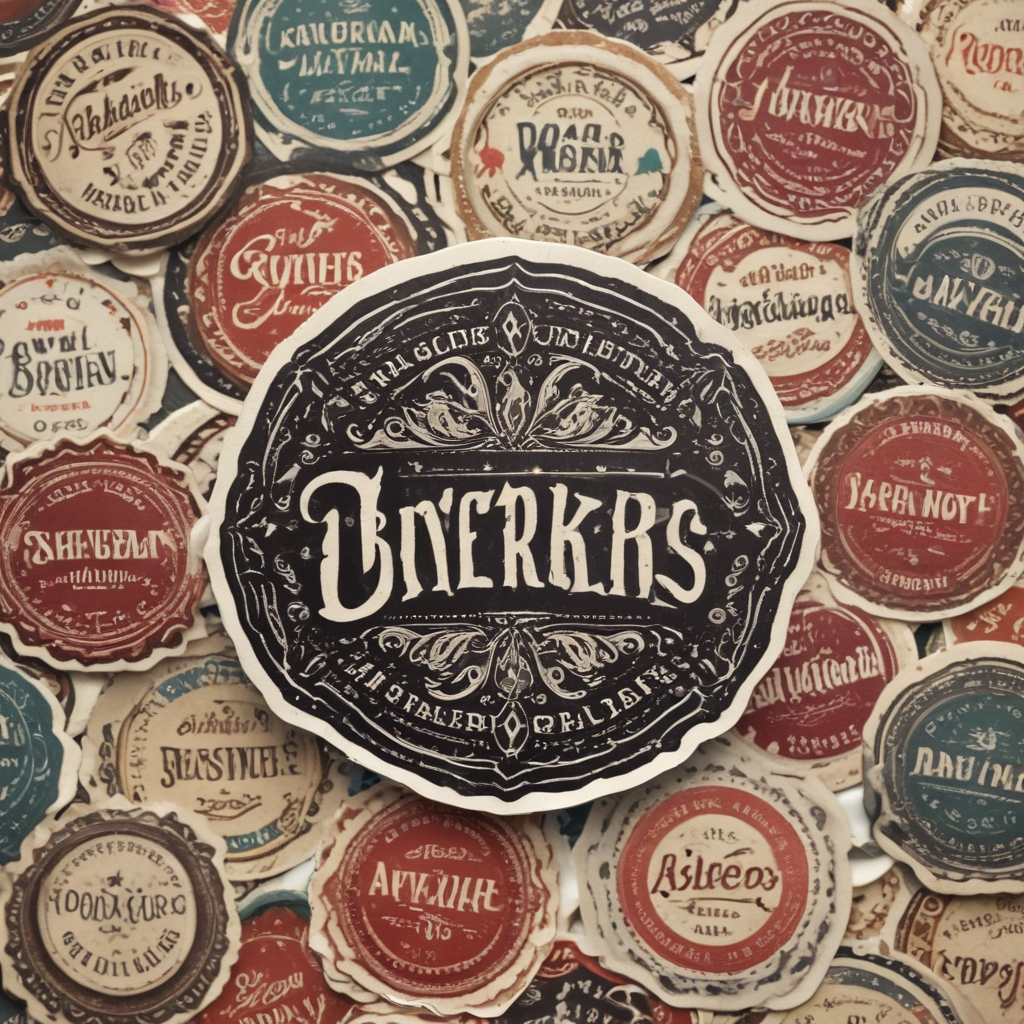 Colorful Collection of Vintage Labels Featuring Intricate Designs and ...