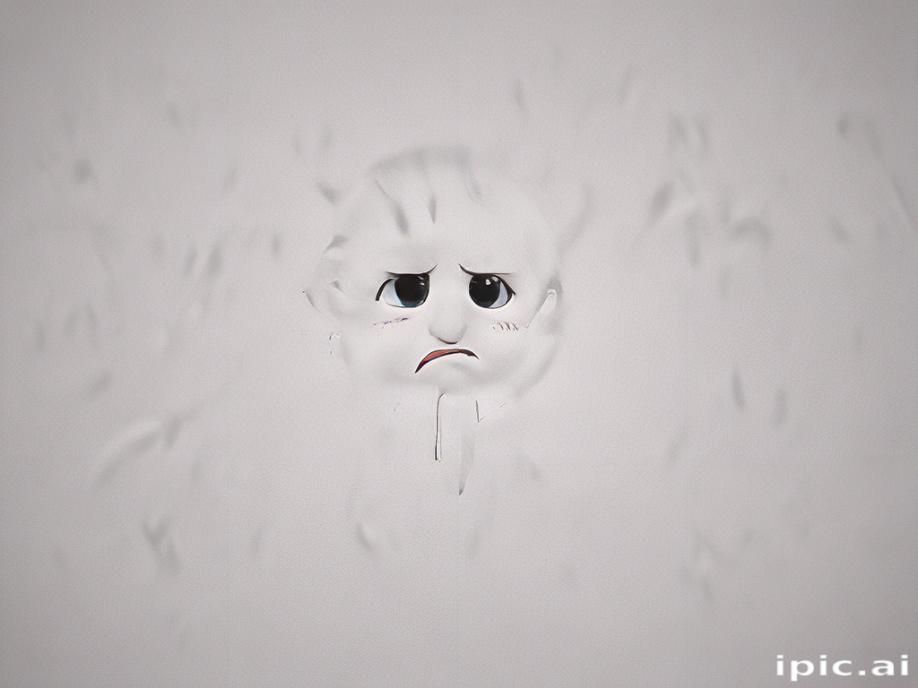 An Emotionally Distressed Character Peering Through a Wall of White