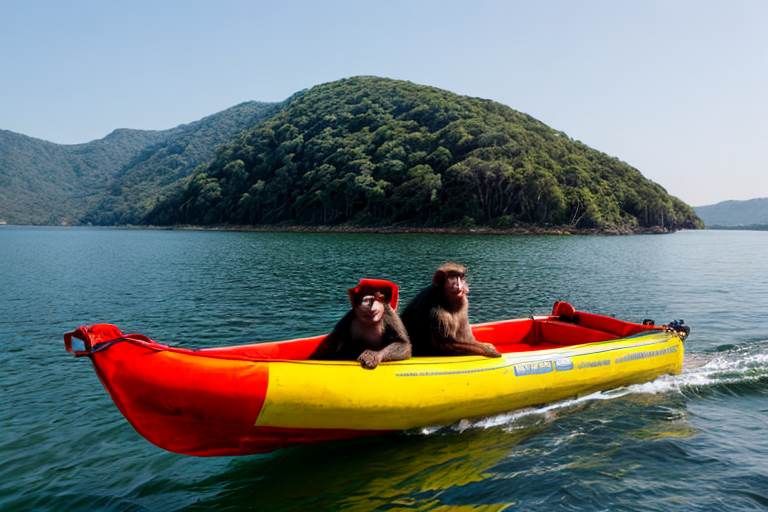 monkey on boat