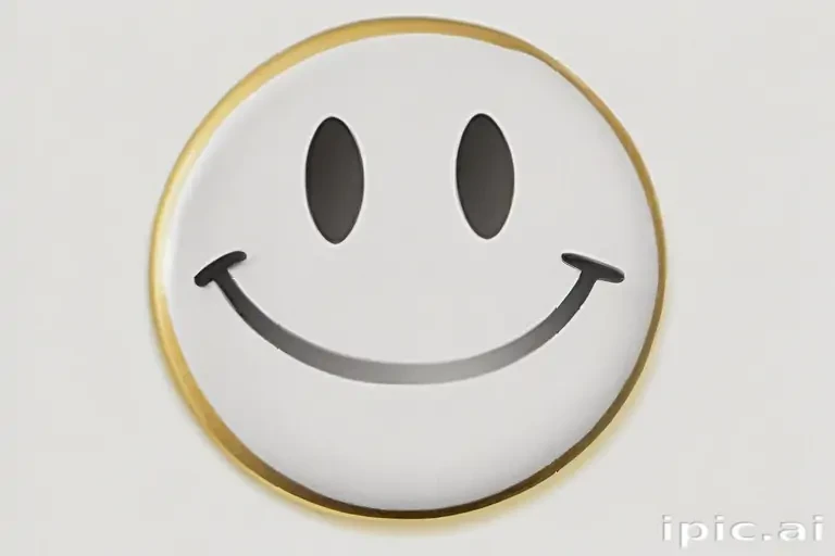 Bright and Cheerful Smiley Face Icon with Simple Design and Warm Colors