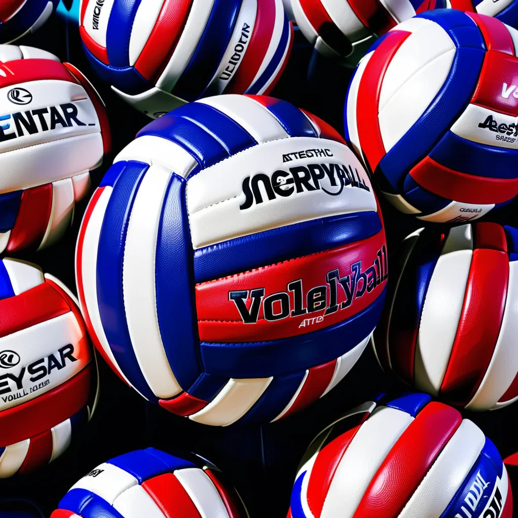 Colorful Array of Volleyballs Ready for Exciting Sports Action and Fun