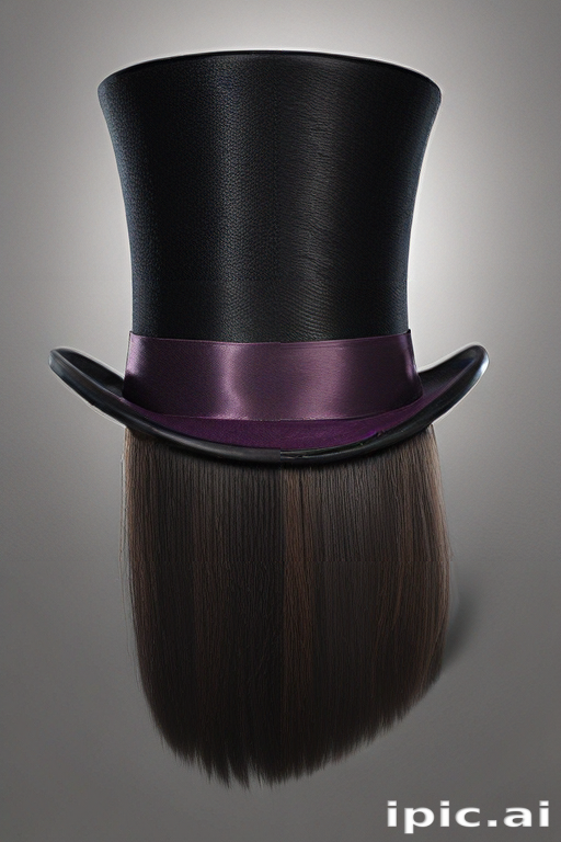 A Unique Blend of Classic Top Hat and Elegant Long Hair Design