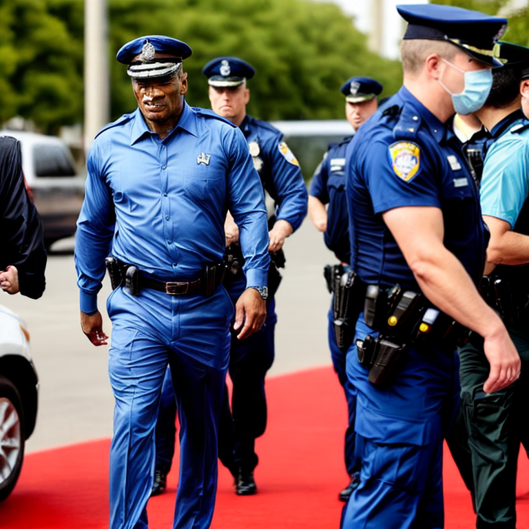 mike tyson arrested by a bunch of cops