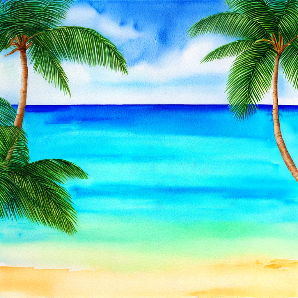 faith in paradise, watercolor