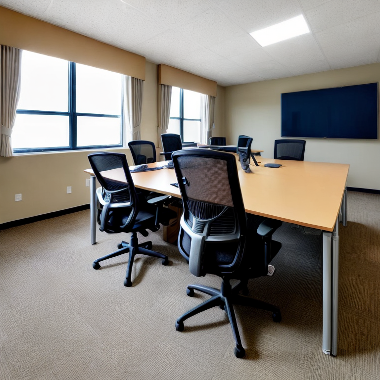 working in an office