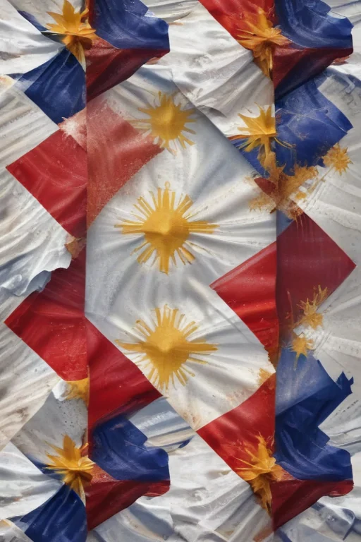 Colorful and Intricate Patterns of Crumpled Philippine Flags in Dynamic ...