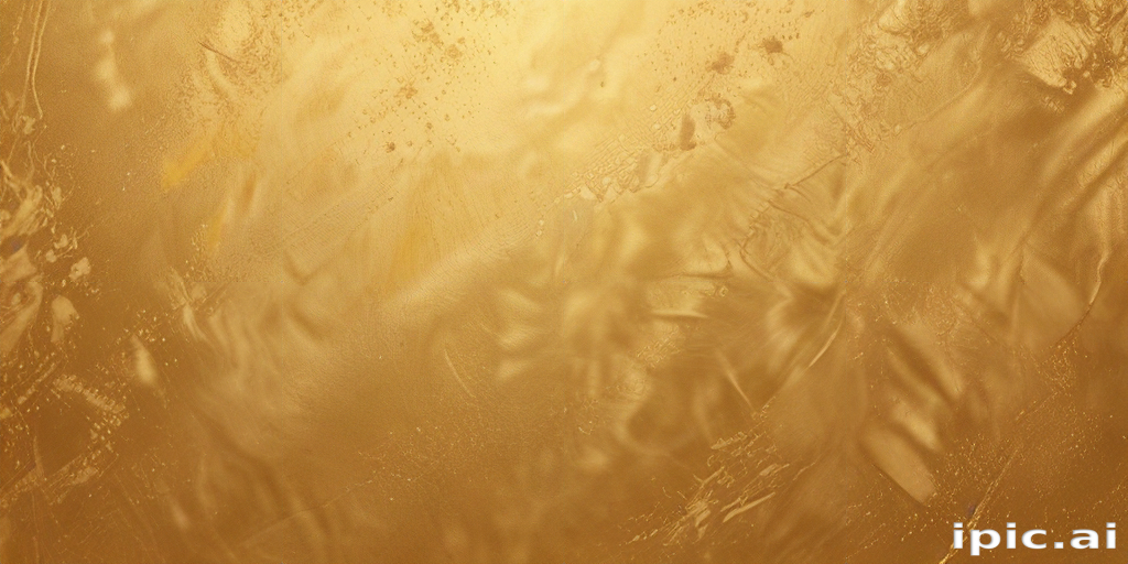 Vibrant Golden Texture with Subtle Patterns and Reflective Surface Effects