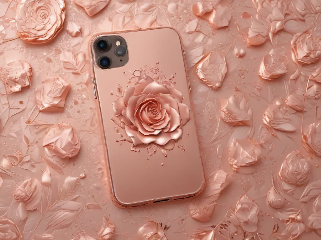 Elegant Rose-Themed Phone Case Surrounded by Beautiful Floral ...
