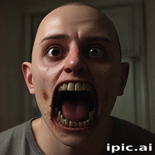 Terrifying Close-Up of a Person with an Ominous Expression and ...