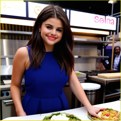 Selena Gomez Smiles Brightly While Preparing Delicious Dishes in Kitchen