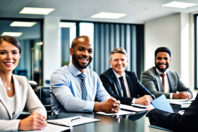 Happy and aligned Human Resources Department with 4 men 4 women