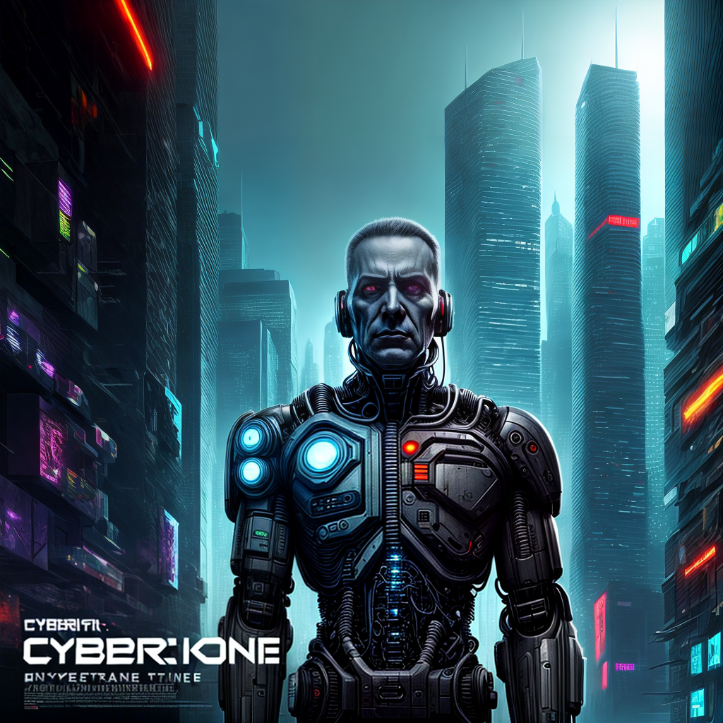 cybernetic implants cyberpunk art movie poster