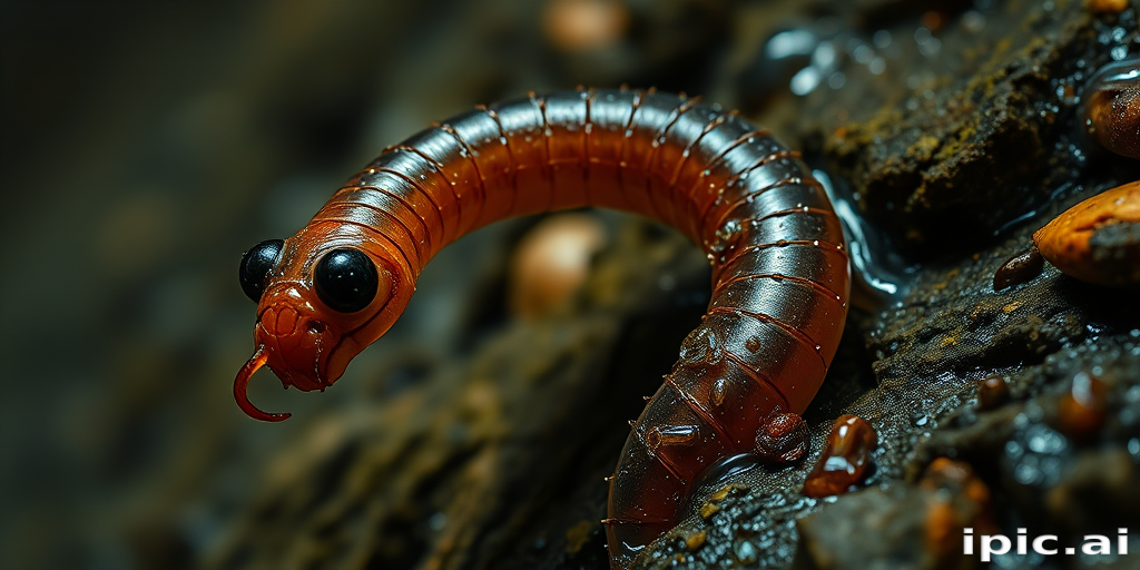 A Close-Up View of a Unique, Colorful Worm in Its Natural Habitat