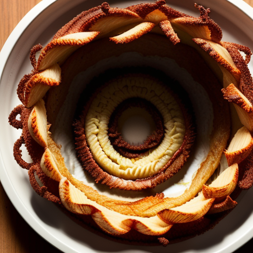 Deliciously Layered Dessert with Intricate Spiral Design and Textured ...