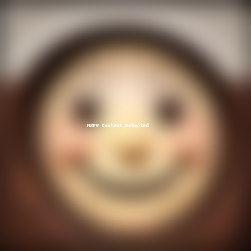 Whimsical Smiling Face with Soft Features and a Joyful Expression