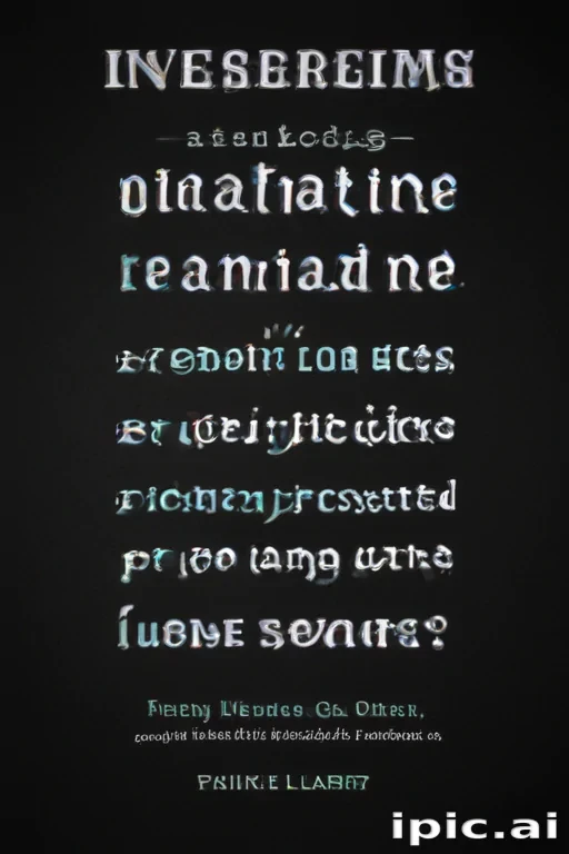 Intriguing Text with Artistic Flair and Mysterious Typography Elements