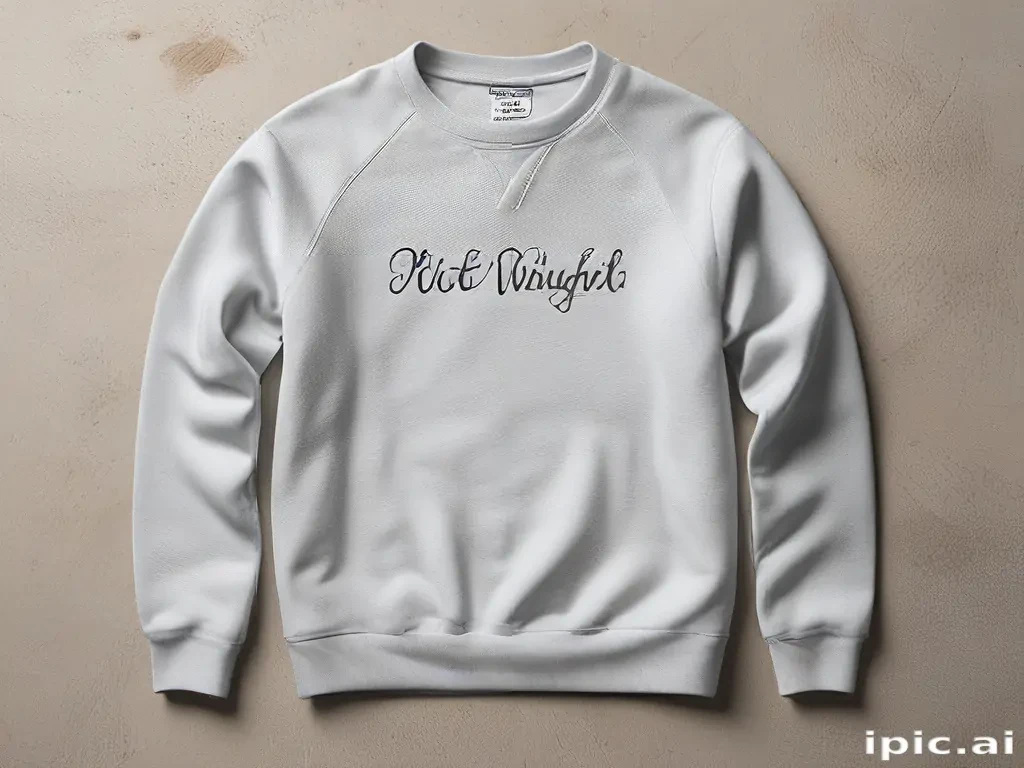 Stylish Light Gray Sweatshirt Featuring Elegant Script Design for ...