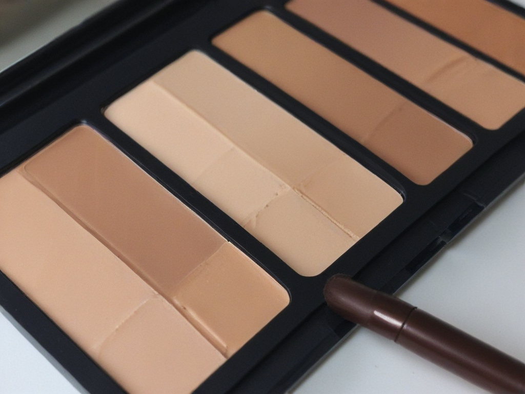 Variety of Foundation Shades in a Makeup Palette for Flawless Skin
