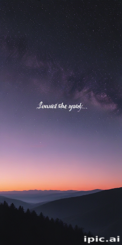 Endless Night Sky: A Stunning View of Stars and Mountains