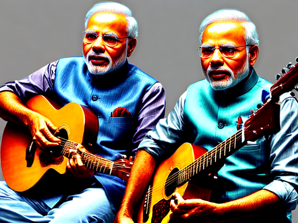 narendra modi playing guitar