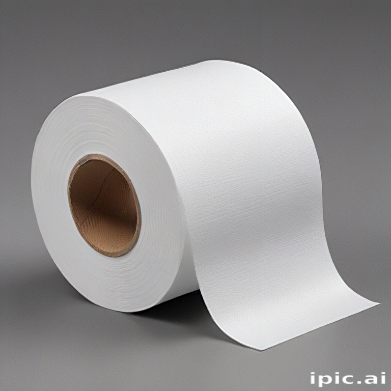 A Roll of White Paper with a Smooth Texture for Various Uses