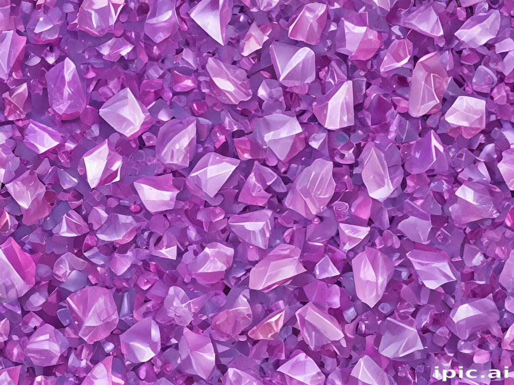 A Stunning Array of Shimmering Purple Crystals Sparkling Under Soft Light.