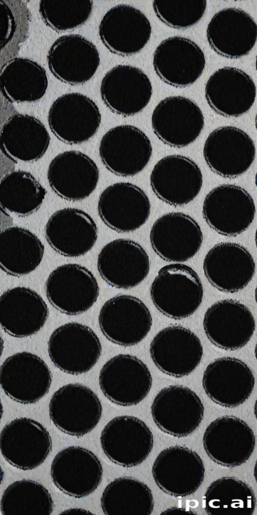 Close-Up View of a Textured Surface Featuring Repeated Circular Patterns