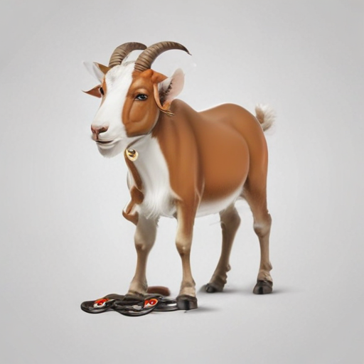 goat breaking chains vectorial icon