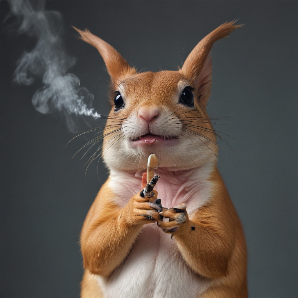 Weird animal smoking