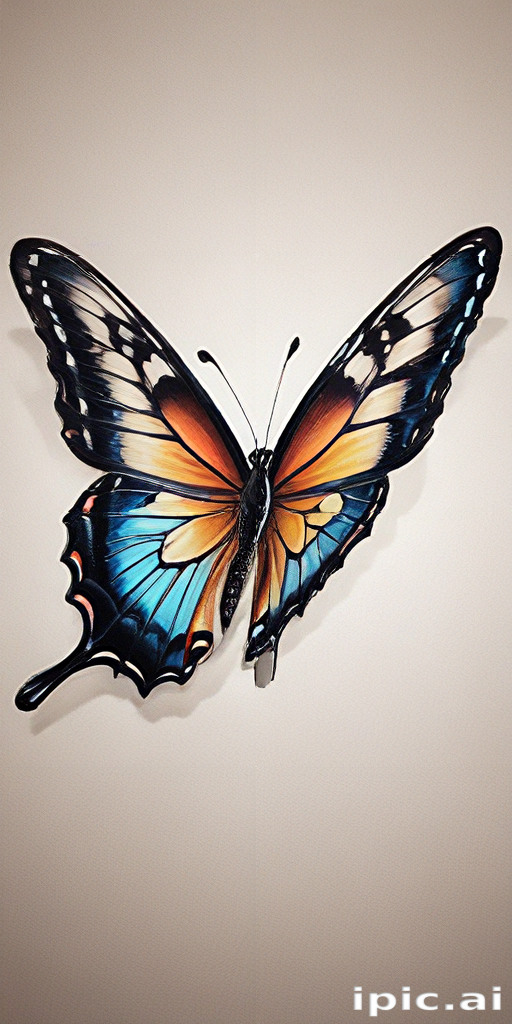 Vibrant Butterfly Artwork Displaying Stunning Colors and Intricate Wing ...
