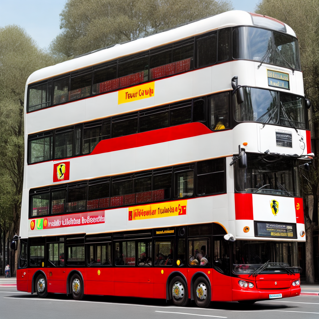 Ferrari double decker touristic bus