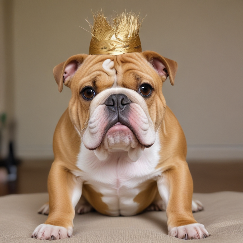a british bulldog with Donald Trump Hairstyle