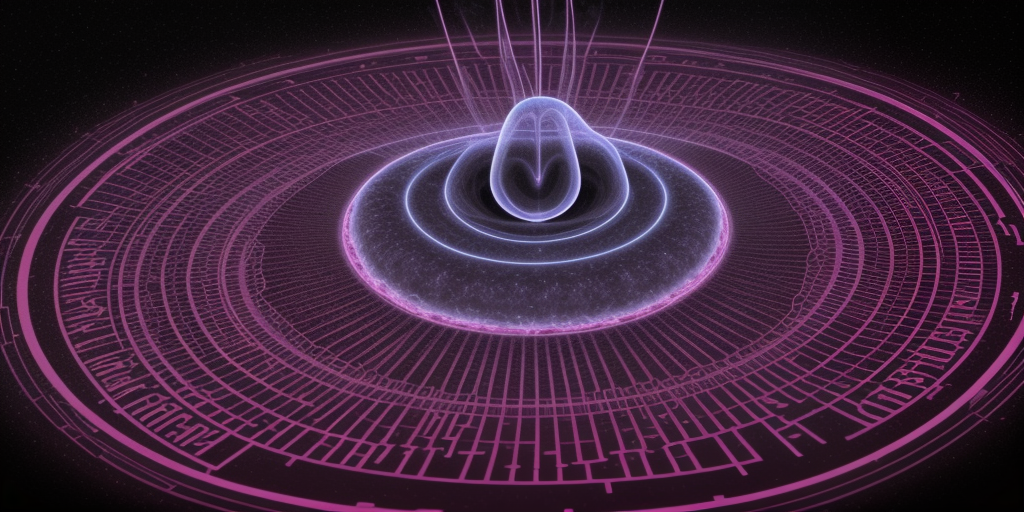 Visual Representation of a Hypothetical Quantum Energy Wave in Space