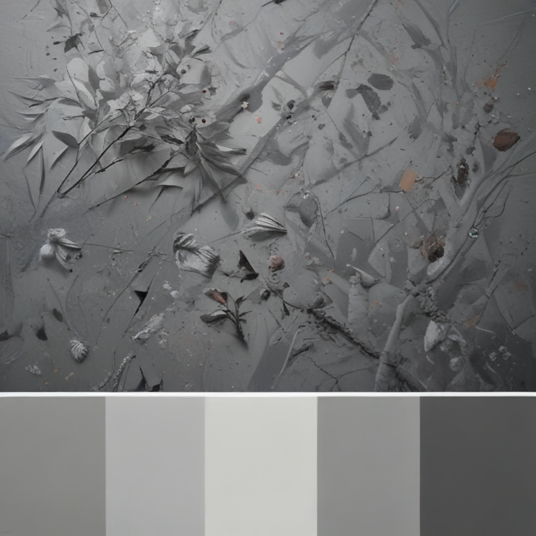Monochromatic Nature: A Textured Exploration of Grey and Organic Forms