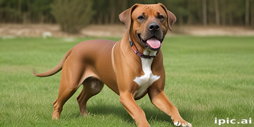 A Playful Brown Dog Enjoying a Sunny Day in the Grass.