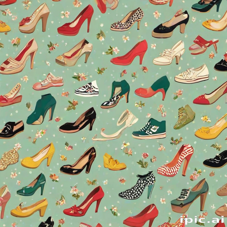A Colorful Array of Stylish Shoes in Various Designs and Patterns